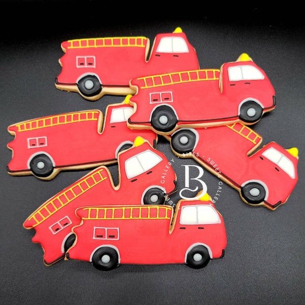 Fire Truck Cookie - Etsy
