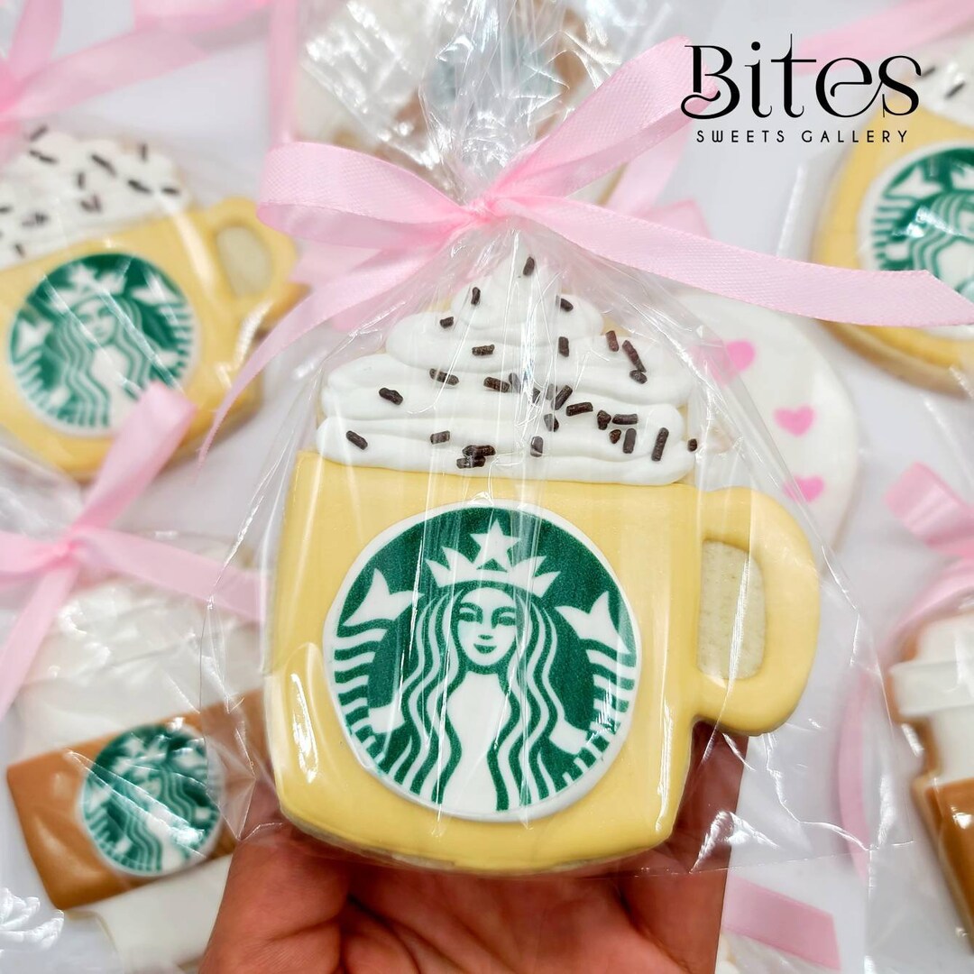 Starbucks Cookies, Coffee Cookies, Starbucks Cookie Favors 1 Dozen ...