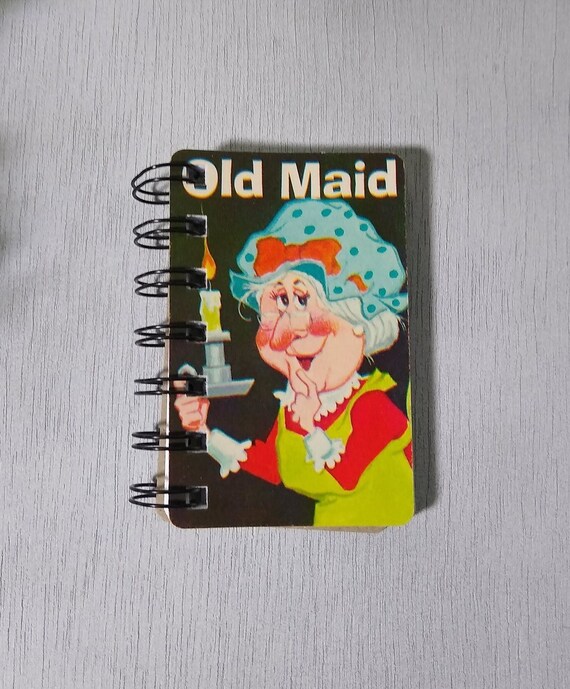 Vintage Old Maid Matching Card Game Recycled Mini Spiral - Etsy