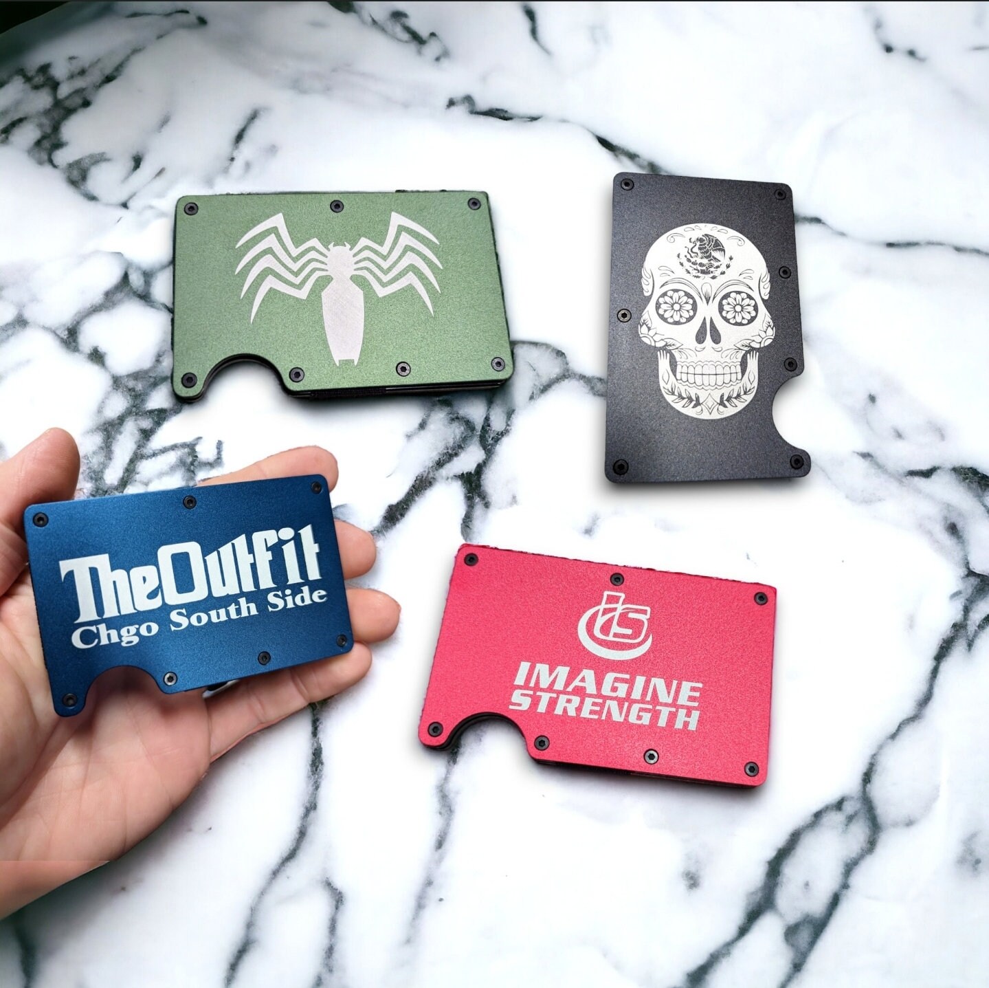 Personalized Metal Minimalist Wallet, Gift for Men, Engraved Wallet ...