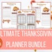 Thanksgiving Holiday Planner Printables, the Ultimate Bundle, Instant ...