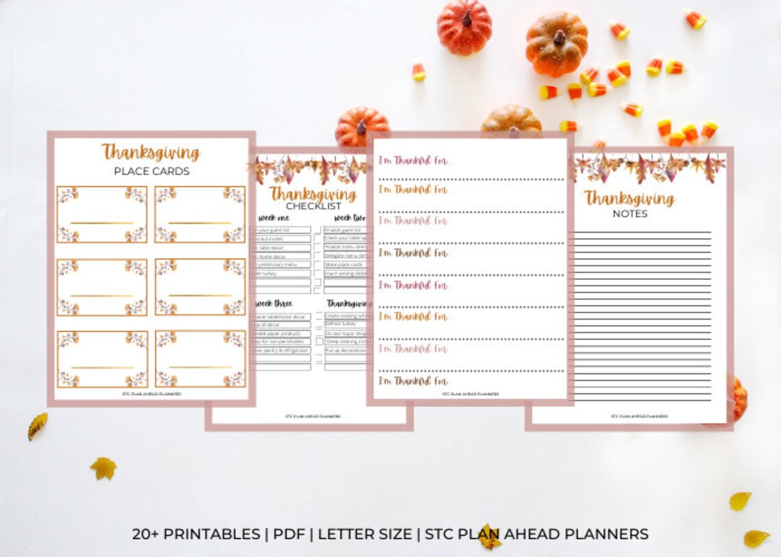 Thanksgiving Holiday Planner Printables, the Ultimate Bundle, Instant ...