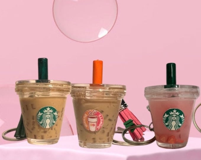 Pink Drink Starbucks Keychain - Etsy