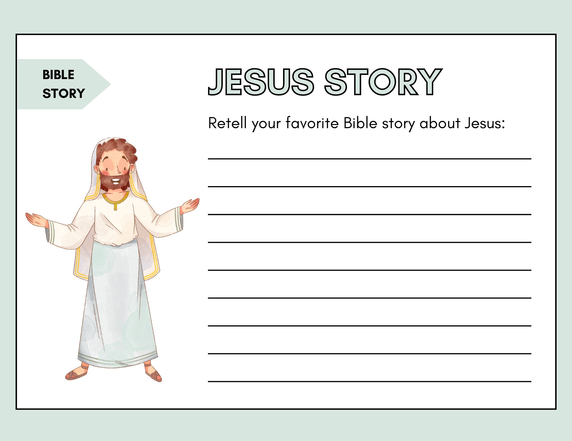 Kids Bible Study Print Outs - Etsy