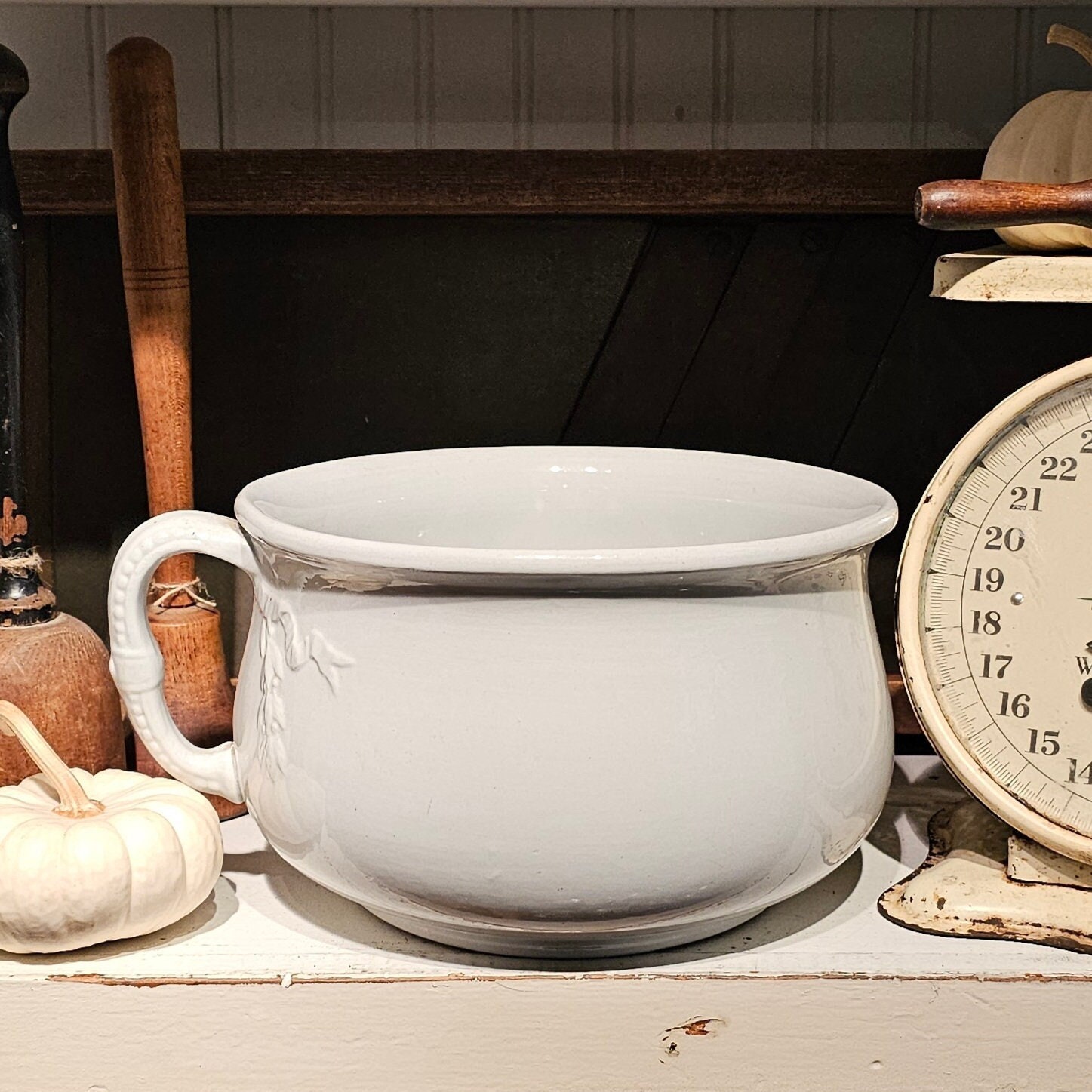 Vintage English Ironstone Antique Chamber Pot J & G Meakin Hanley ...