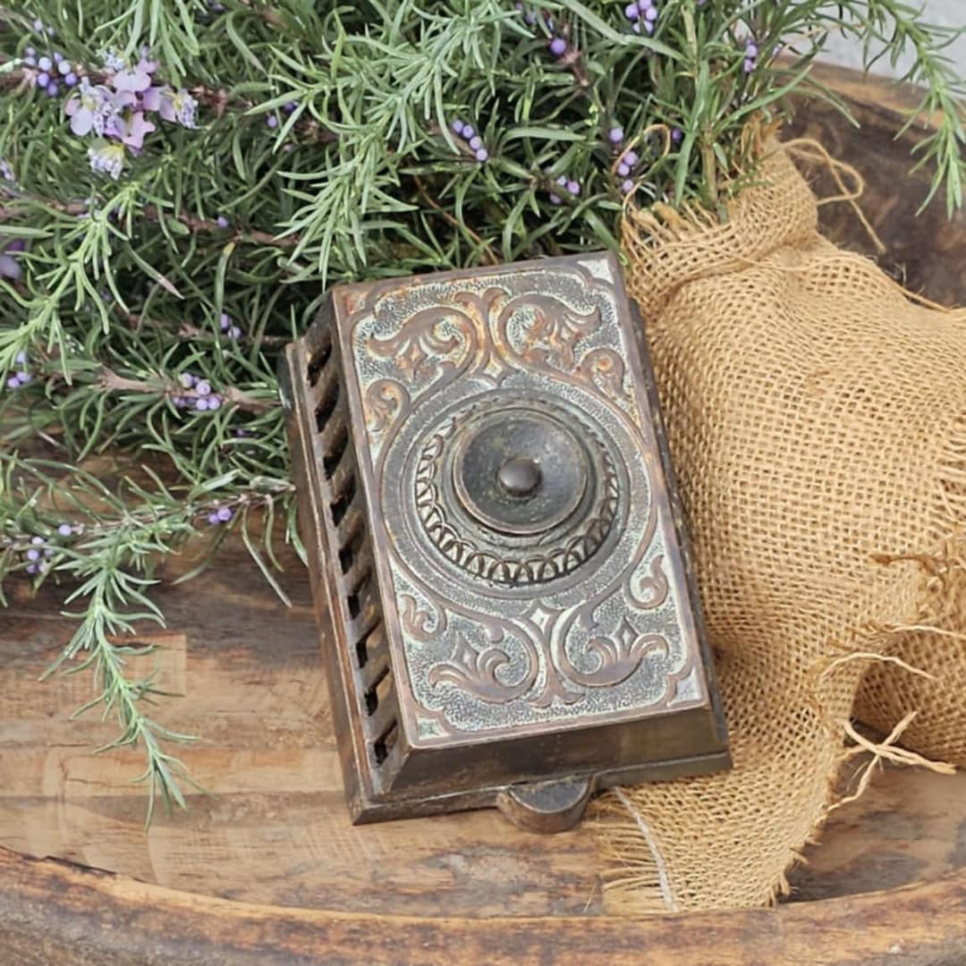 Antique Eastlake Victorian Solid Brass Push Button Electric Patrick ...