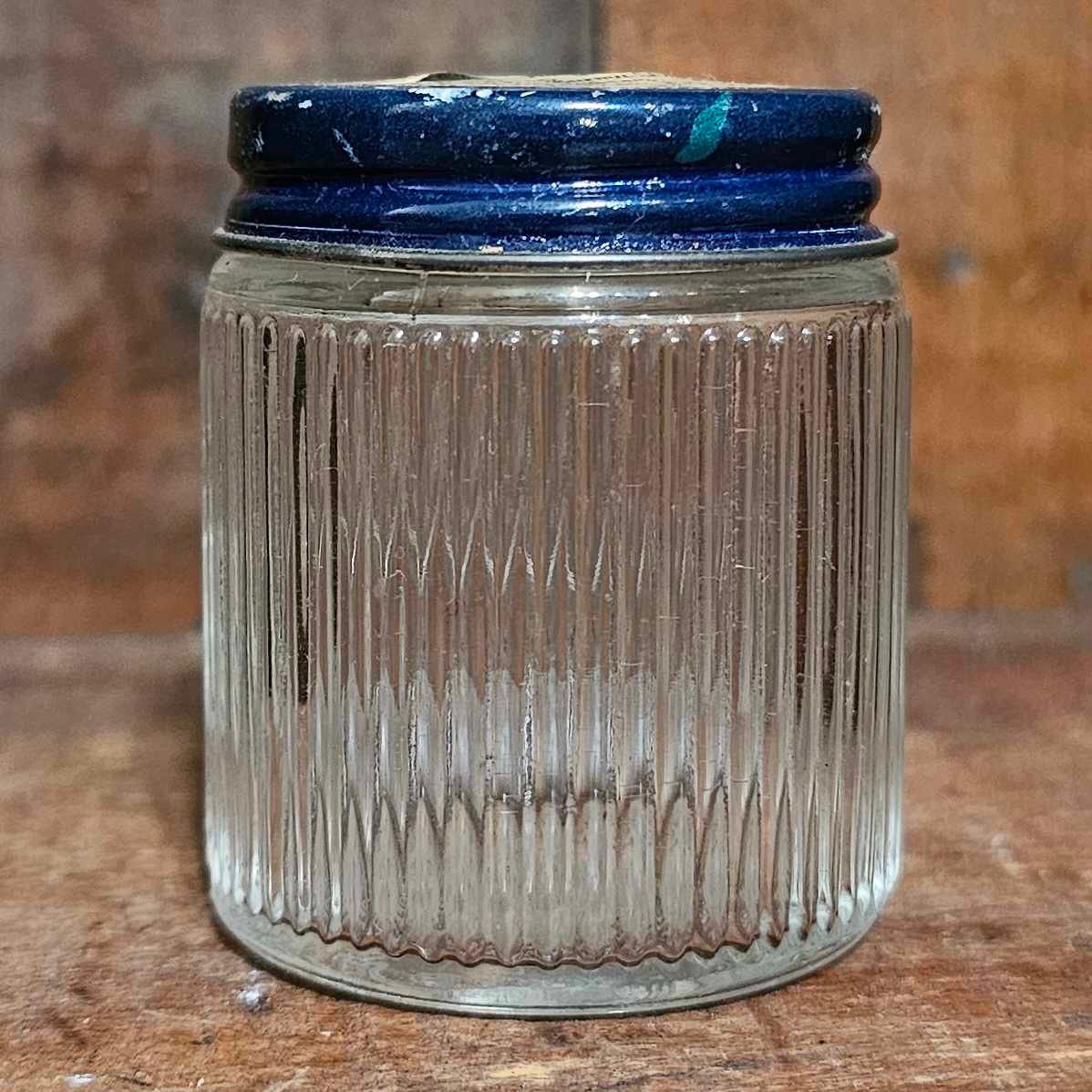 Vintage Burma Shave 1930's Lidded Glass Used Razor Disposal Jar Coin ...