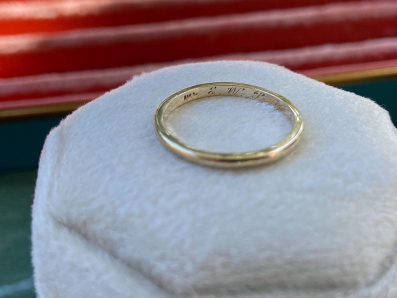 Vintage Inscribed Band in 14k Yellow Gold / 10-10-64 / Size 5 - Etsy