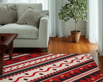 Folk Art Area Rug - Etsy