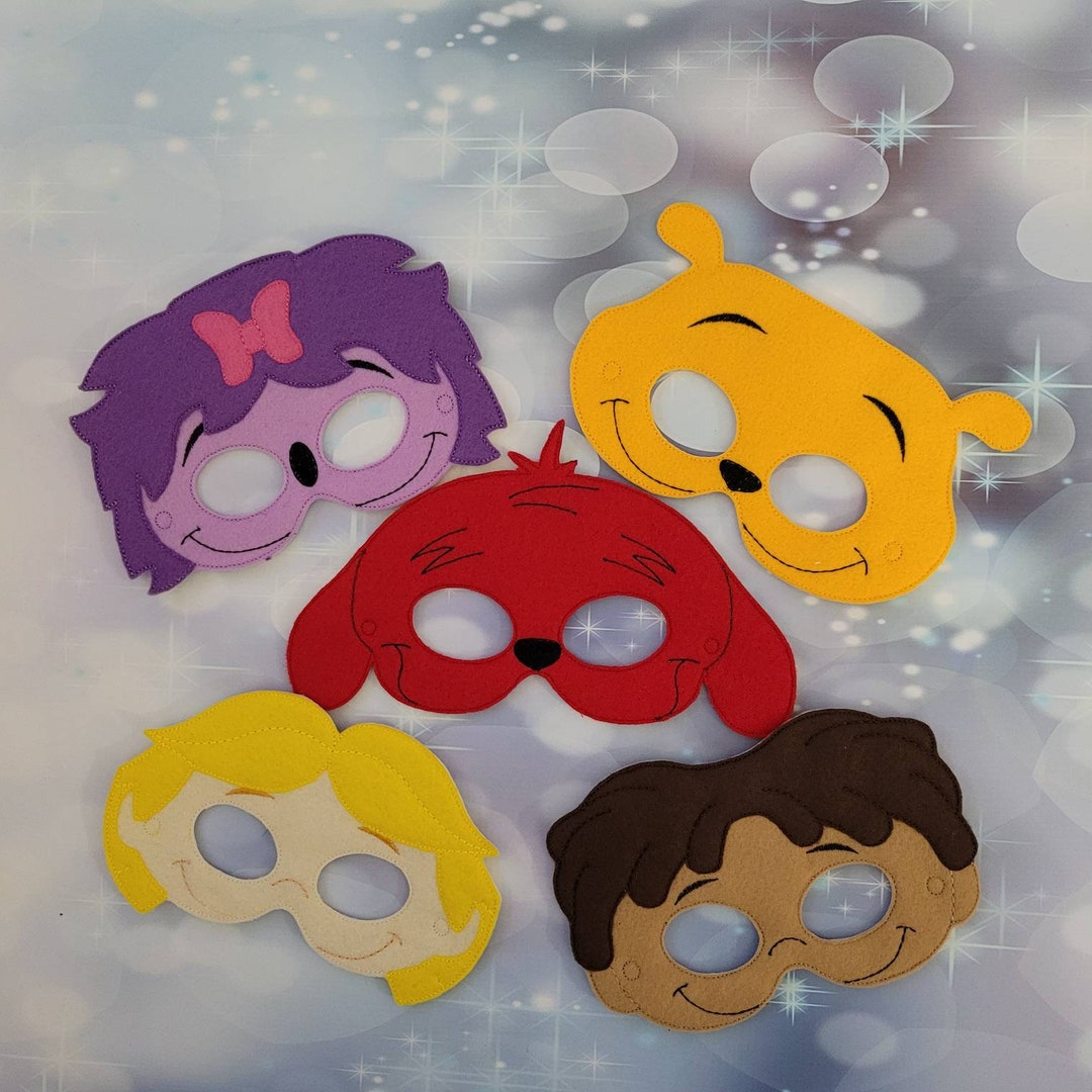 Red Dog Felt Masks Big Dog Purple Poodle Yellow Bulldog Best Friends ...