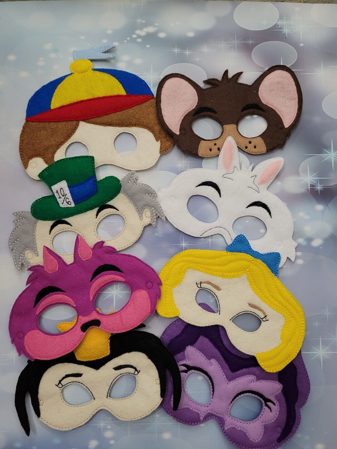 Alice - Mad Hatter - White Rabbit - Dormouse - Blue Flower -tweedle Dee ...
