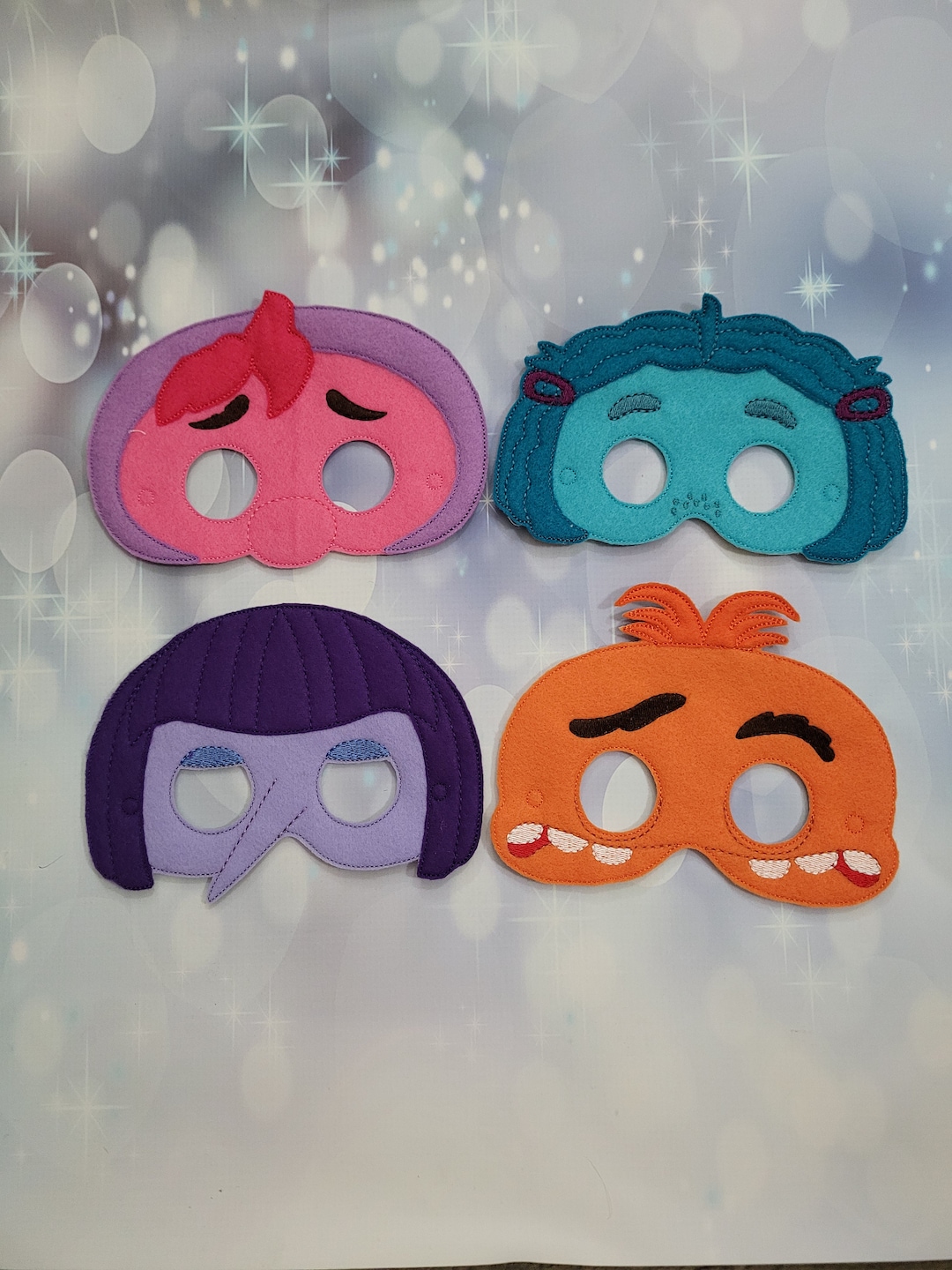 Emotions Felt Masks: Boredom, Nervousness, Jealousness - Pretend Play ...