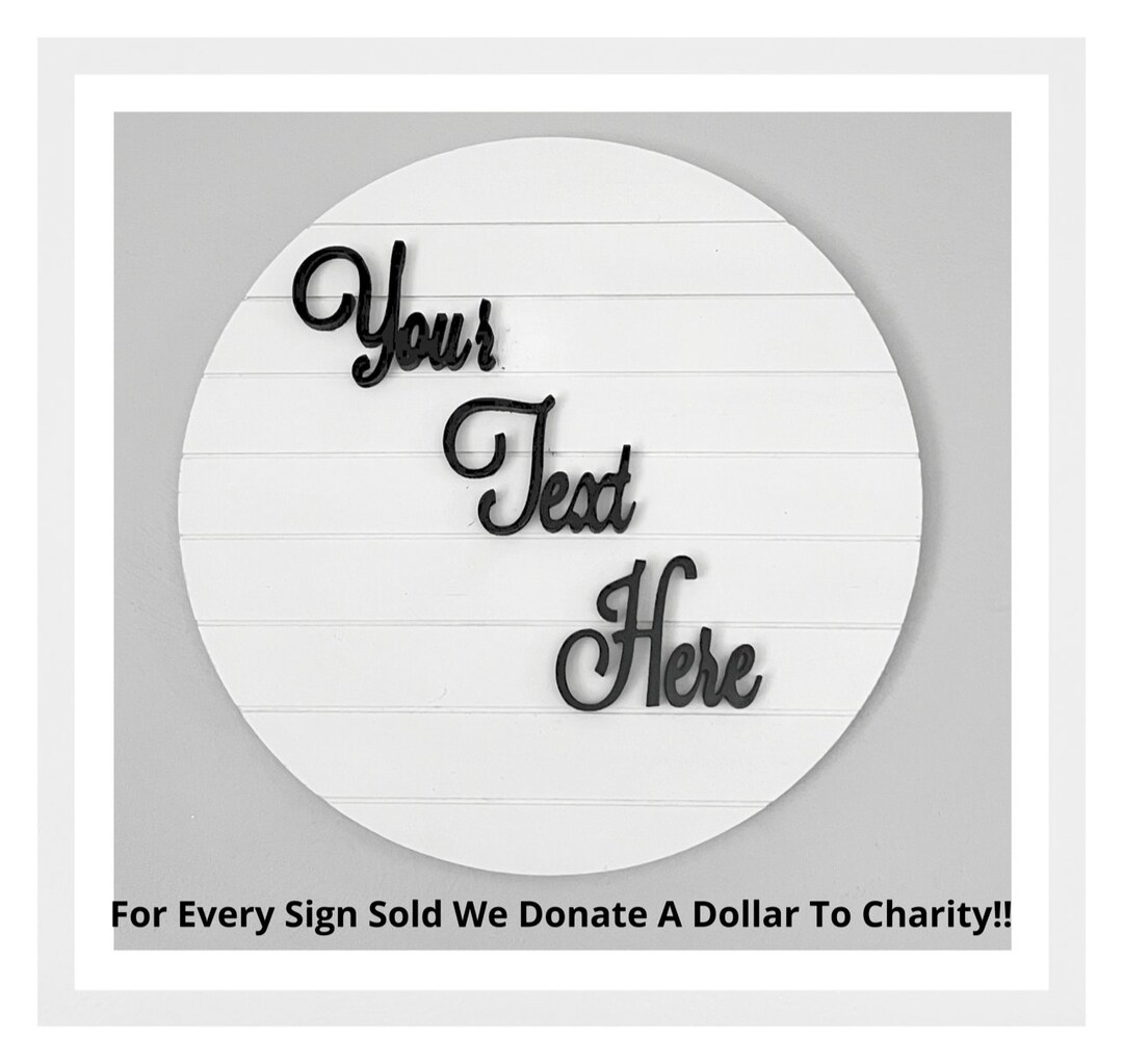 Front Porch Round Signs No Letter Limit 24 Round Sign - Etsy