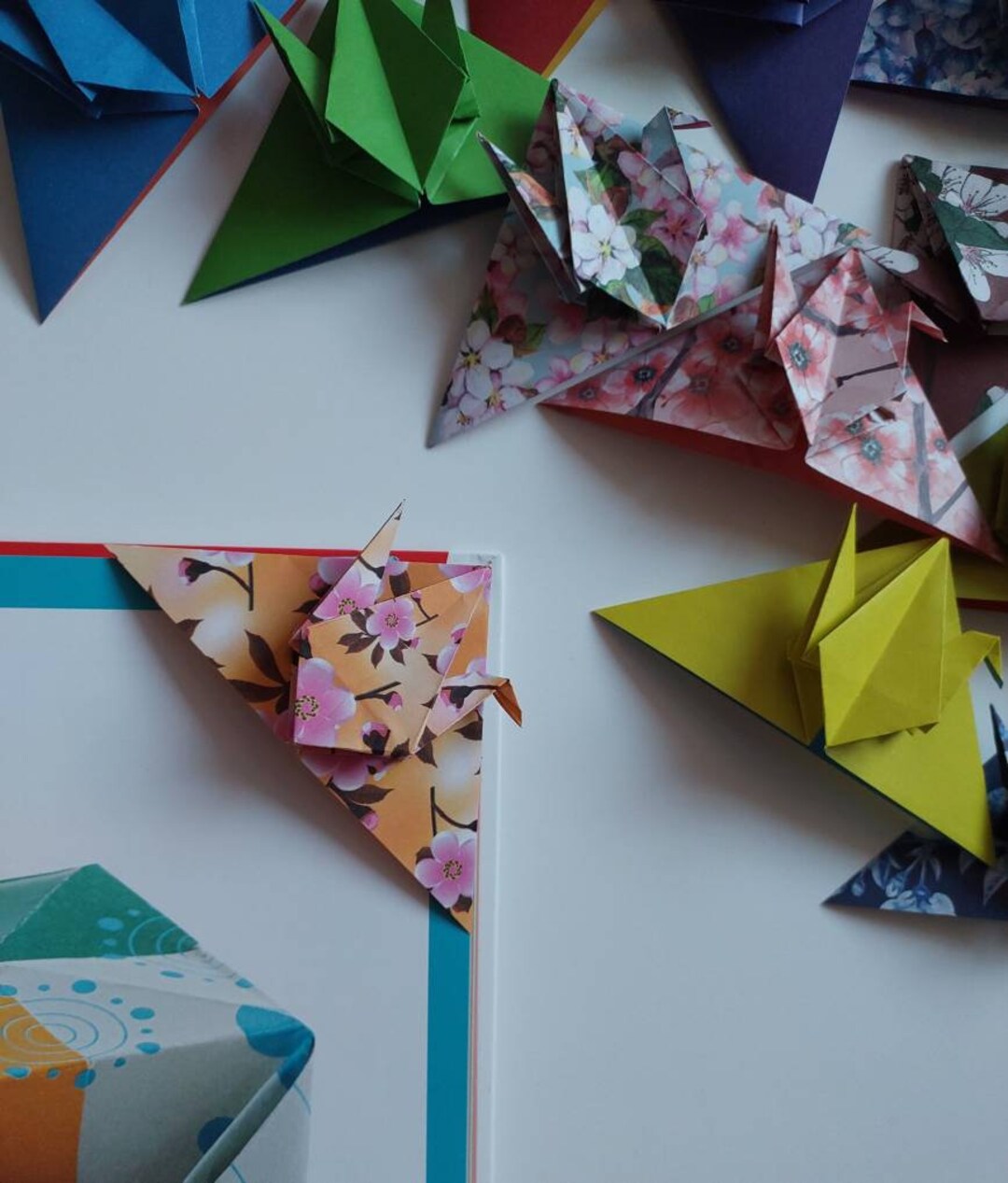 16 Bookmarks With Cranes / Origami / Plain and Patterned / Gift Idea - Etsy