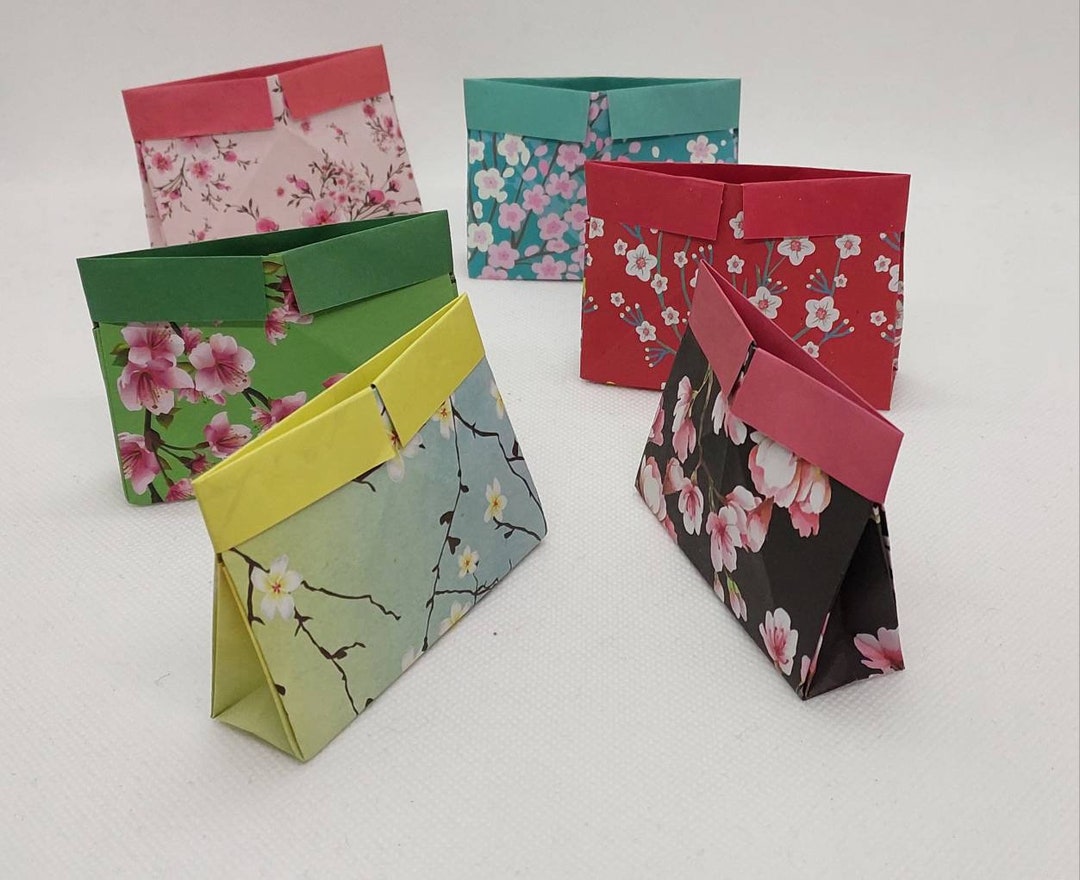 6 Sachets Box / Origami / Cherry Blossom Pattern / Small Box - Etsy UK