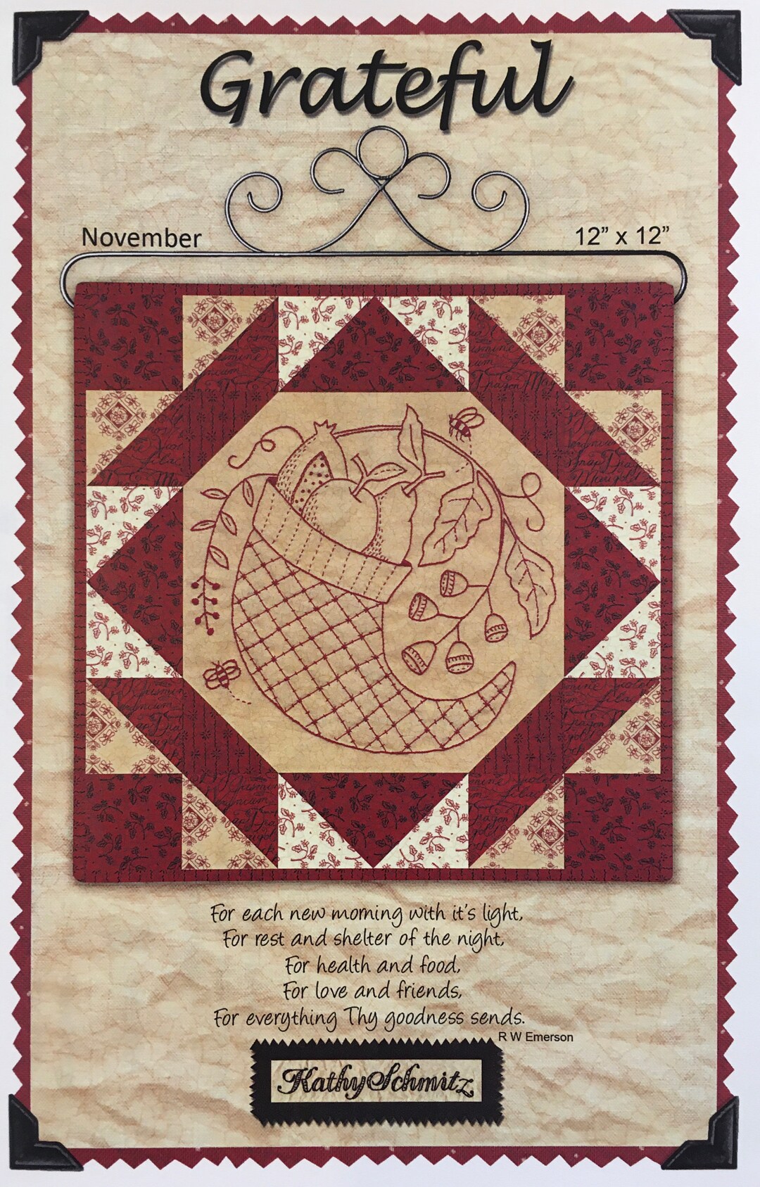 Grateful Embroidered Quilt Pattern by Kathy. Schmitz - Etsy