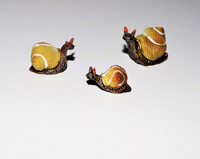 Miniature Resin Snails/ Tiny Creatures/ Fairy House/garden/ - Etsy