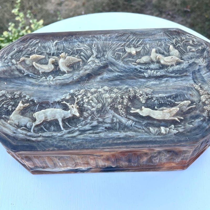 Incolay Jewelry Box - Etsy