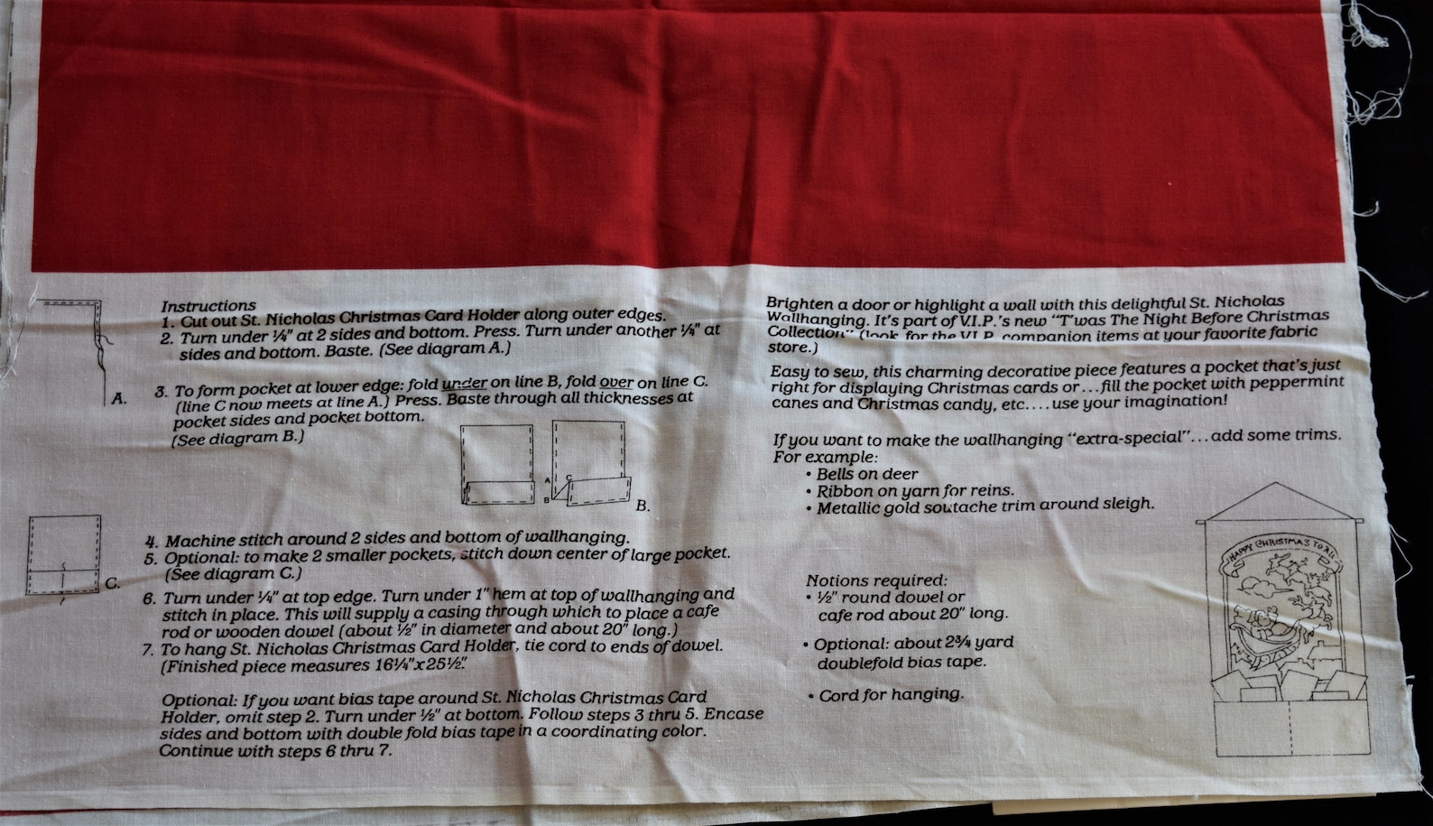 St. Nicholas Christmas Card Holder Pattern/ Cranston Print - Etsy