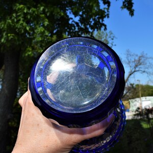 Pair Cobalt Blue Cut to Clear Crystal Vases Blue Art Glass Vintage Glass - Etsy
