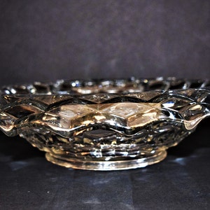 Retro Clear Bowl - Inverted Top- Starburst Bottom- Diamond Shape Design ...