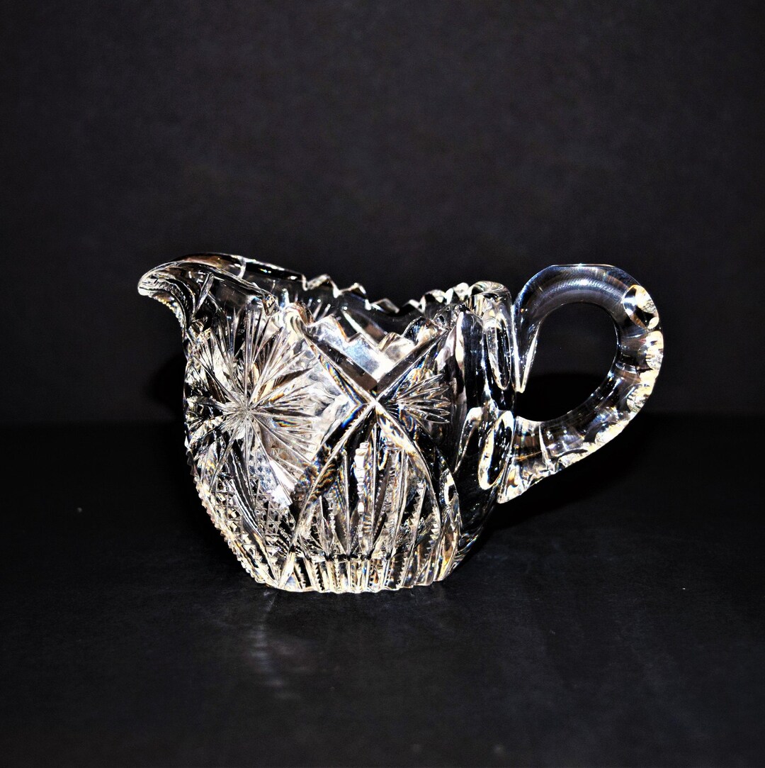 Vintage Cut Glass Creamer