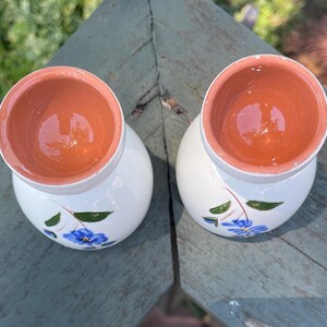 Stangl Egg Cups 2 Chicory Pattern/ White With Blue Flowers/ Mid Century ...