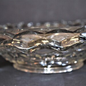 Retro Clear Bowl - Inverted Top- Starburst Bottom- Diamond Shape Design ...