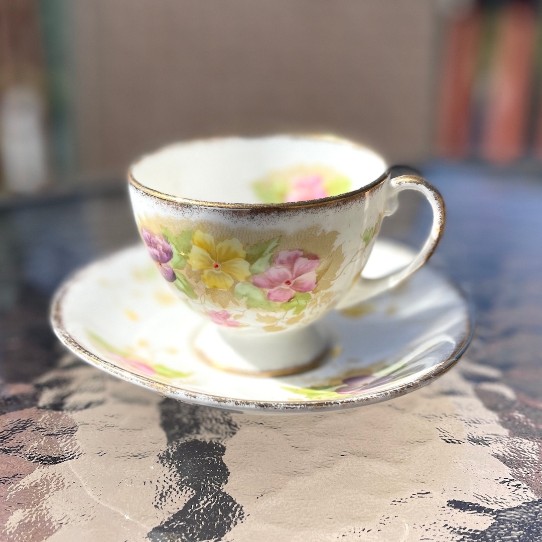 Royal Standard Charmaine Teacup and Saucer: Floral Fine Bone China - Etsy