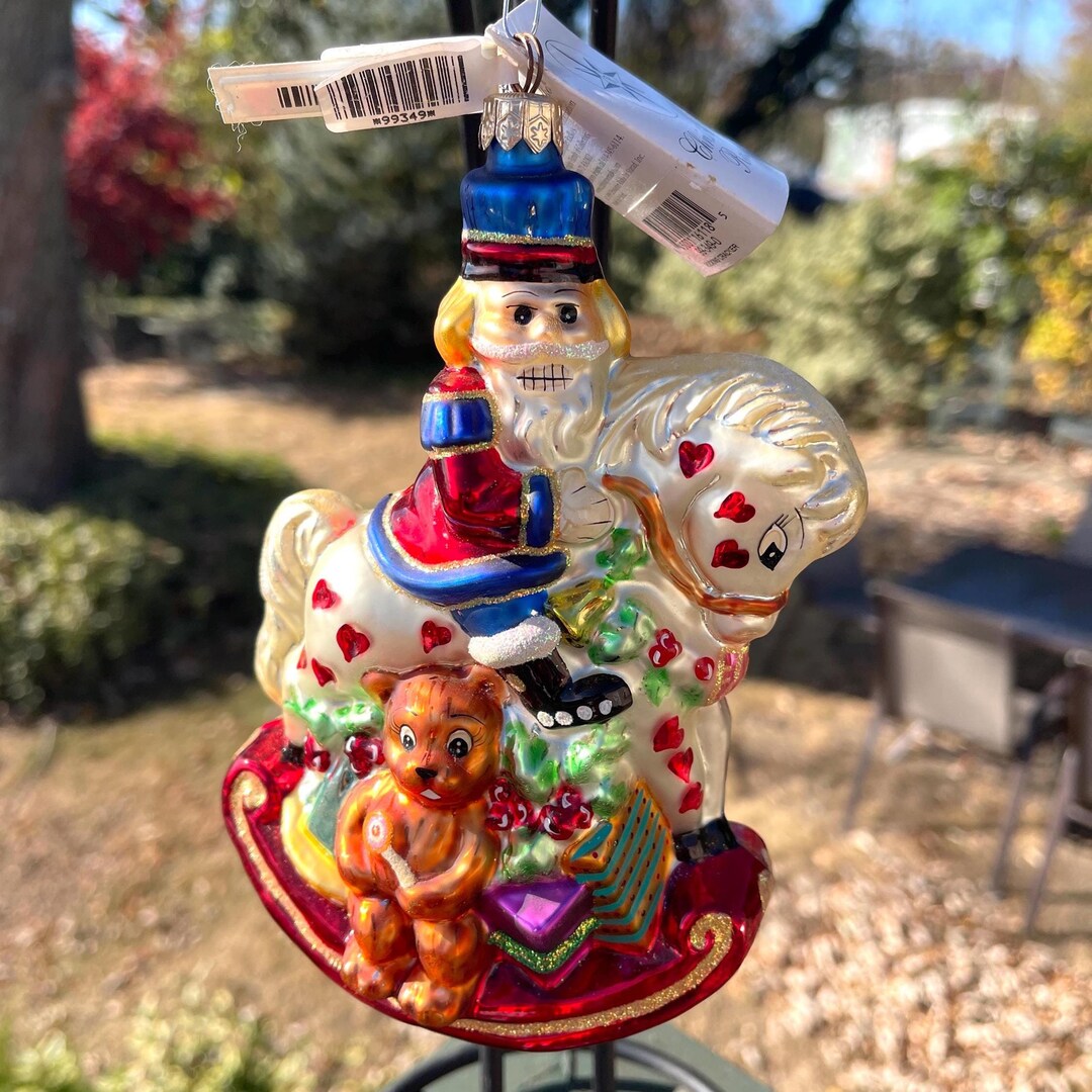 Christopher Radko "rocking Cracker" 993349- Christmas Ornament- Glass ...
