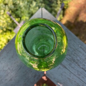 Green Glass Wall Hugger Vase/vintage Flat Back Container/mid Century ...