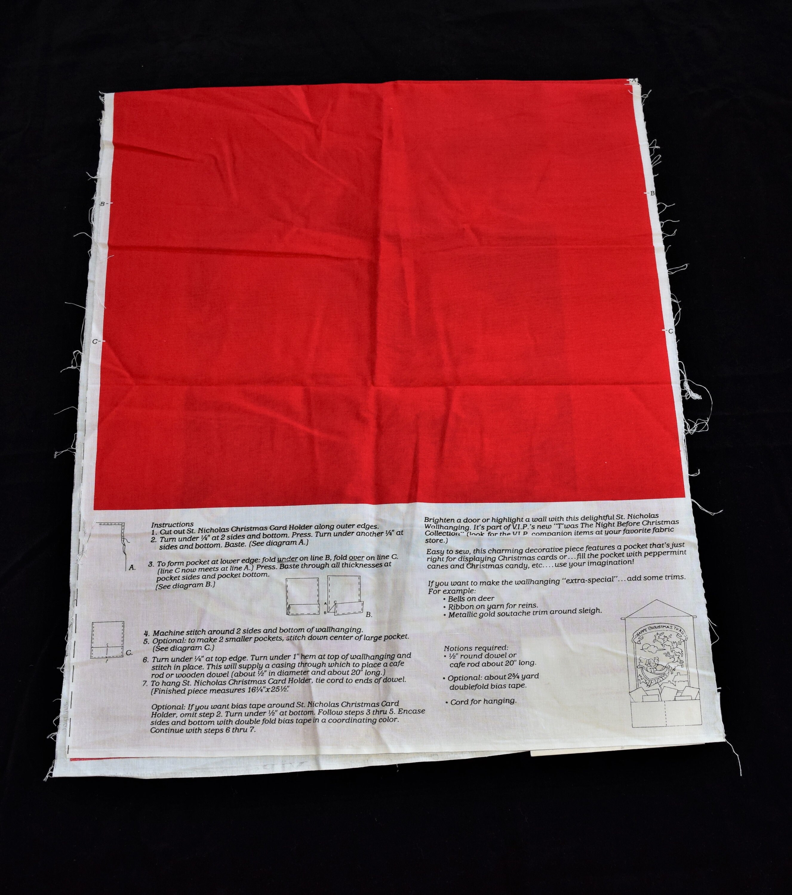 St. Nicholas Christmas Card Holder Pattern/ Cranston Print - Etsy