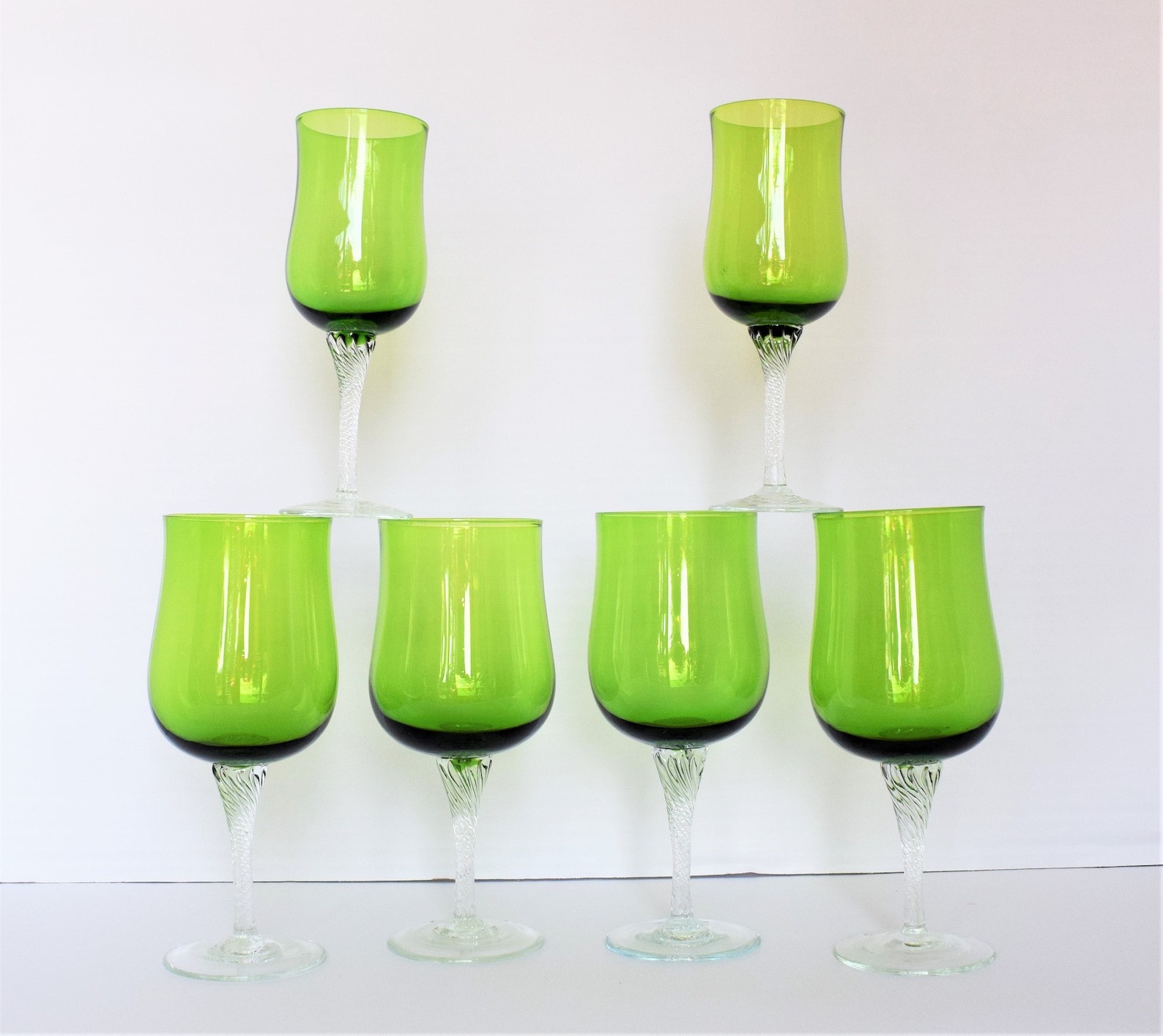 Lime Green Wine Glasses And Cordials St Patricks Decor Etsy Uk