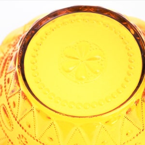 Kemple Wheaton Amber Glass Lacey Covered Dish/ Round Amber Glass Bowl ...