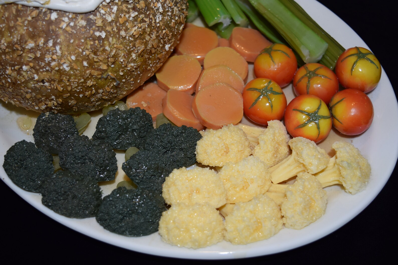 Faux Bread and Vegetable Tray/ Fake Food/ Table Staging Food/ - Etsy