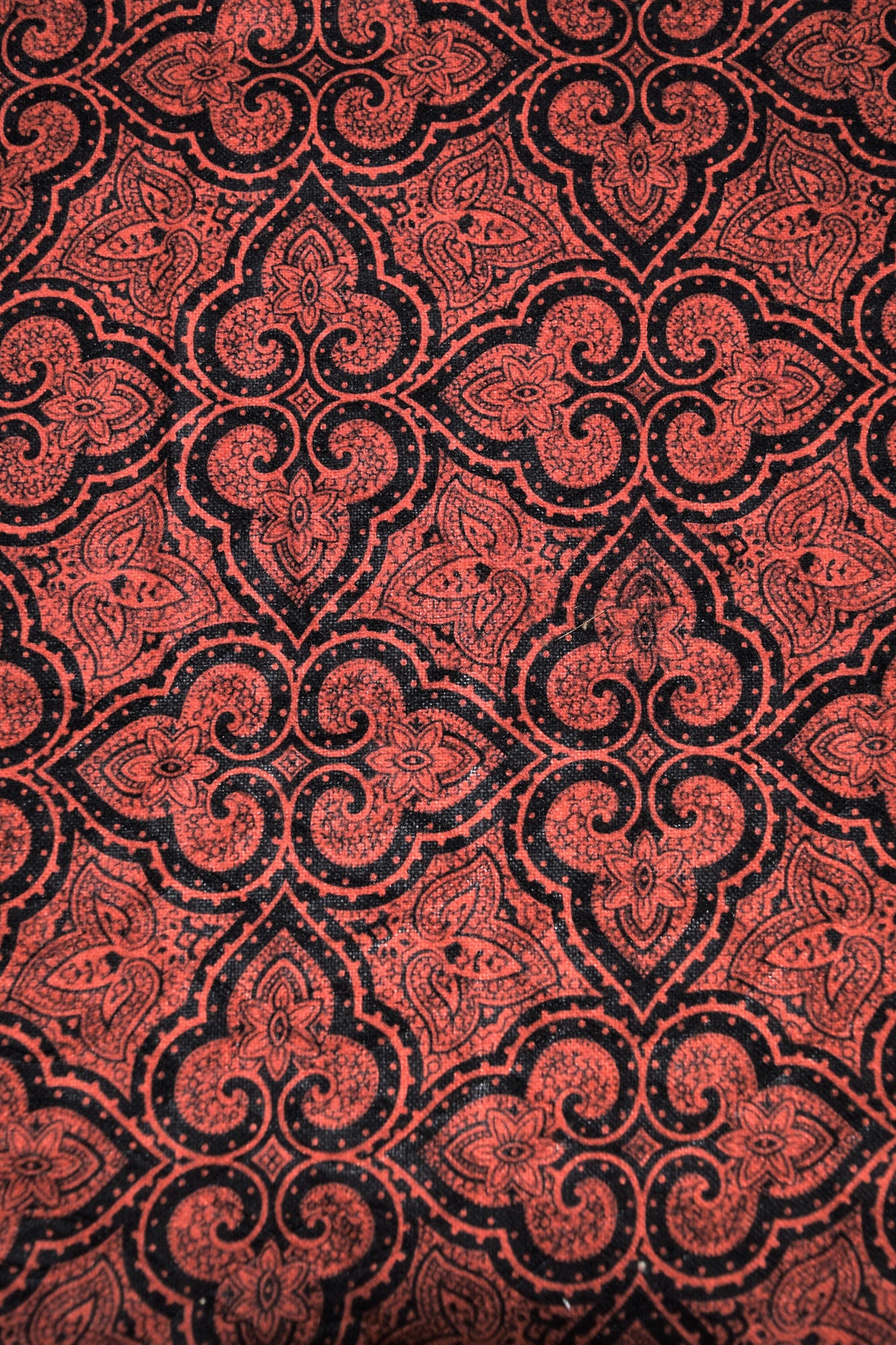 Black and Rust Curve and Point Design Fabric Thick Regal - Etsy