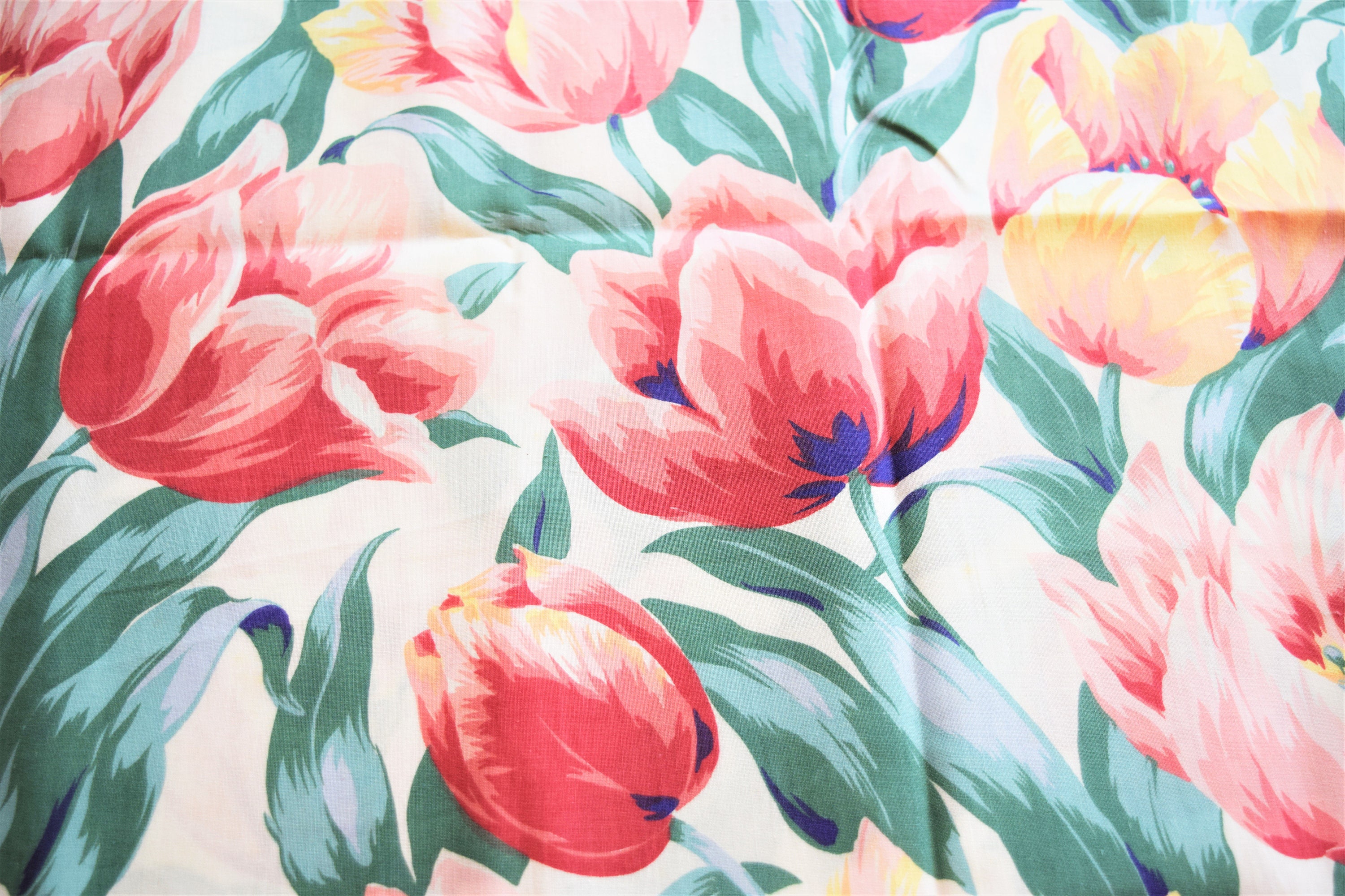 BTYTulip Floral Fabric/ Laurette Design for Bloomcraft | Etsy