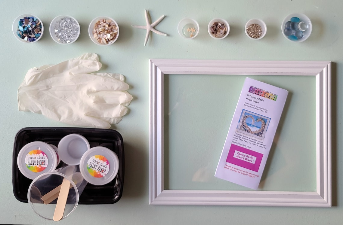 DIY Home Craft Kit Epoxy Resin Step by Step Video Seascape - Etsy