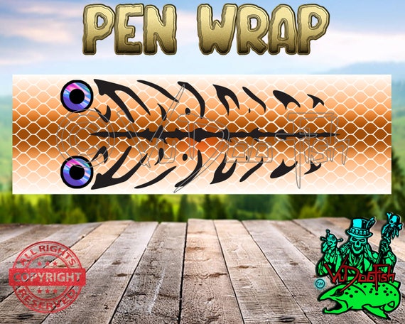 Pen Wrap Fishing Lure Fish Scales Digital Print file. | Etsy
