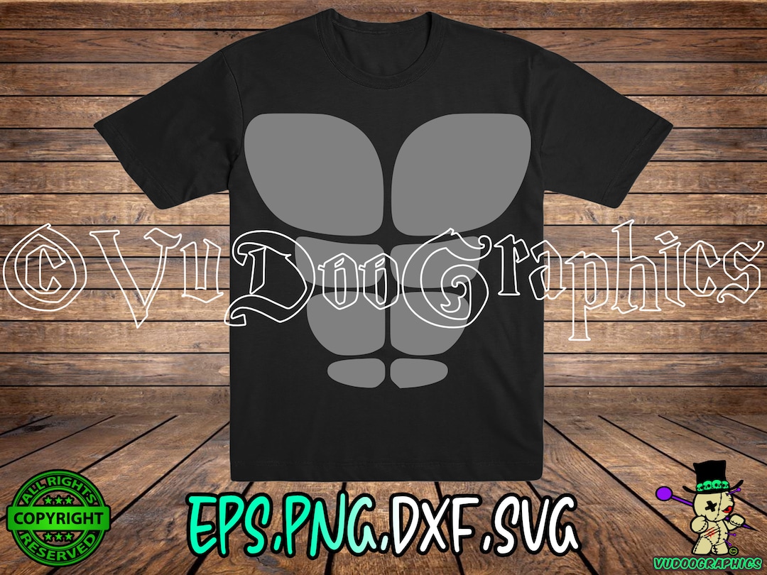 Male 6 Pack Abs Chest. SVG Digital Cut or Print Files. - Etsy