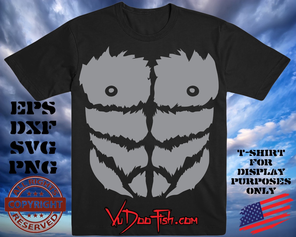 Gorilla Chest Abs. SVG Digital Cut or Print files. | Etsy
