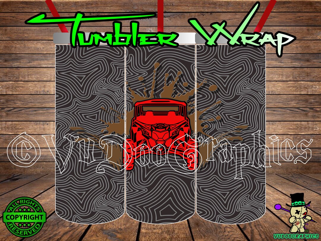 ATV Topography Mud Tumbler Wrap Digital Print File. 367 - Etsy