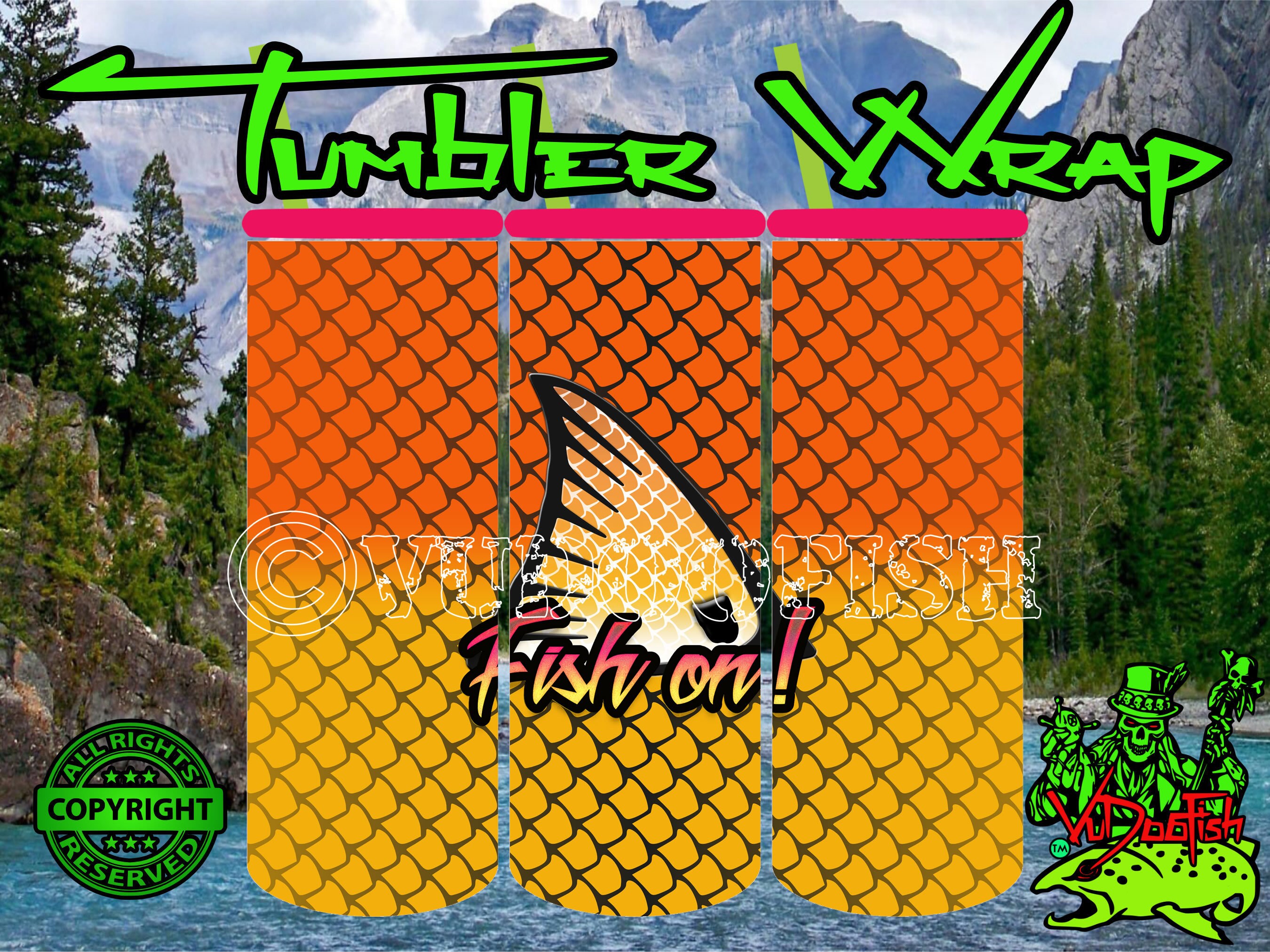 Red Fish Fish Scales Tumbler Wrap Digital Print file. 169 | Etsy