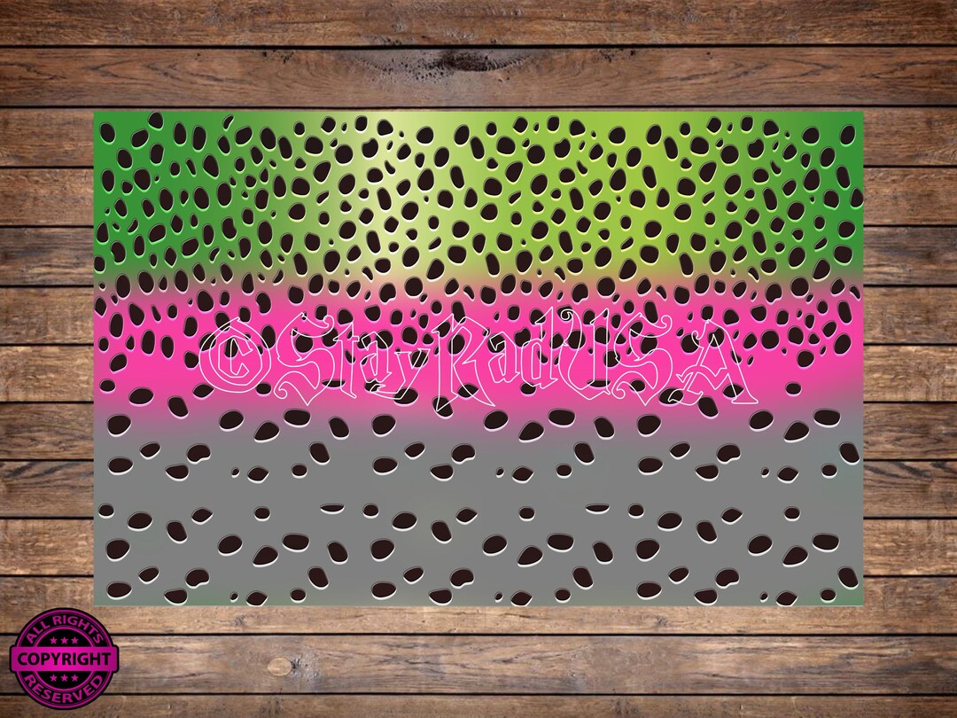 Rainbow Trout Fish Scale Pattern, Digital Print File. - Etsy