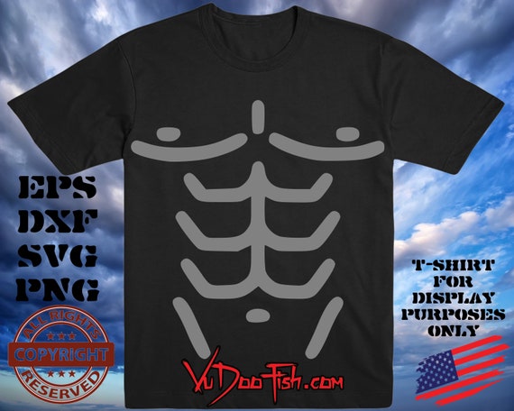 Male 6 Pack Abs Chest. SVG Digital Cut or Print files. | Etsy