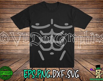 Male 6 Pack Abs Chest. SVG Digital Cut or Print Files. | Etsy