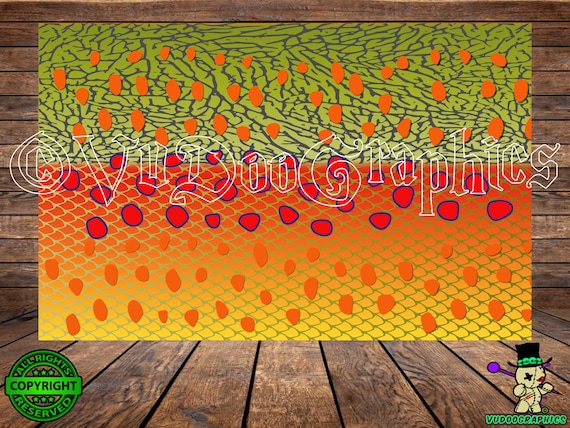 Brook Trout Fish Scale Pattern Digital Print File. | Etsy