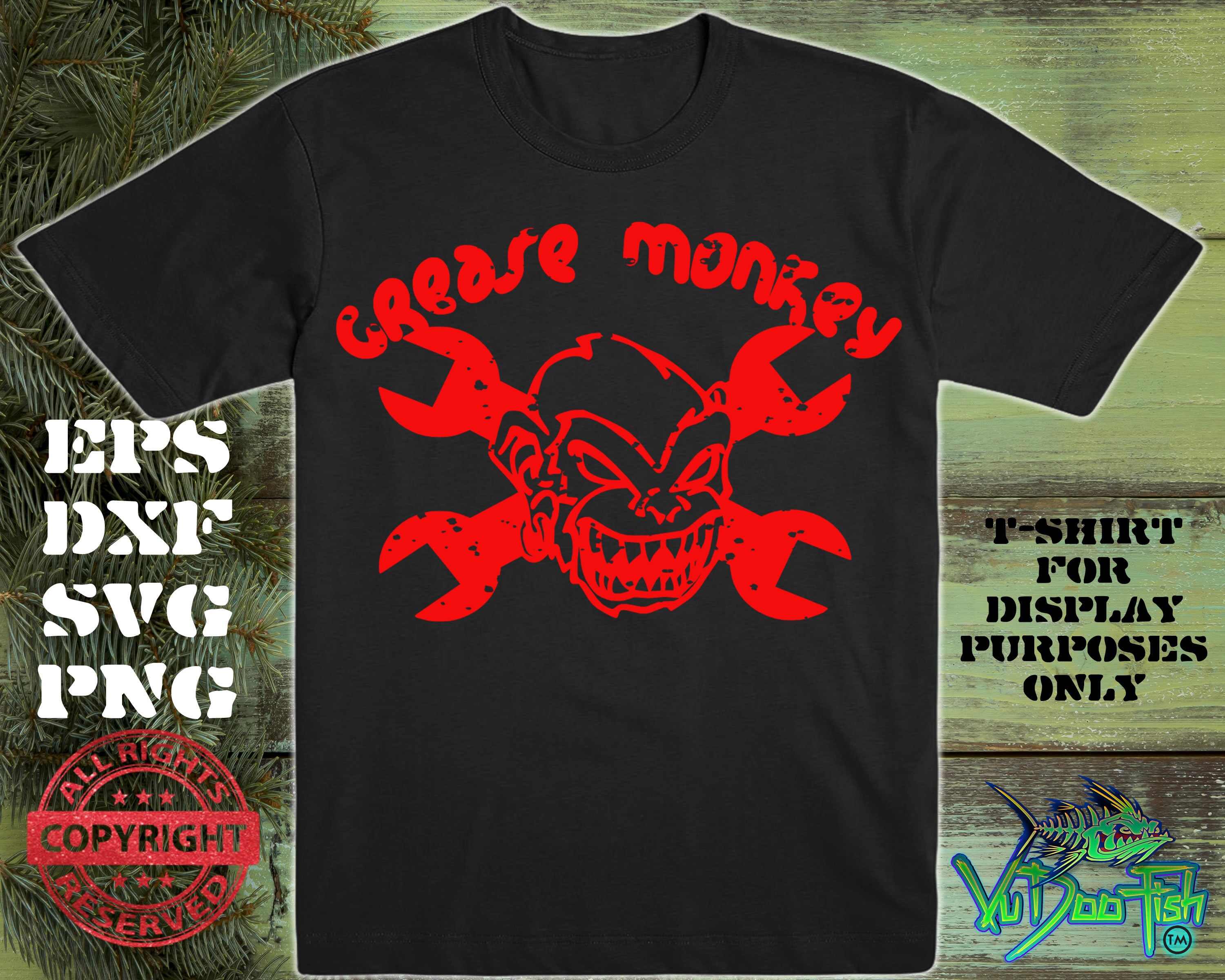 Grunge Grease Monkey. SVG Digital Cut or Print files. | Etsy
