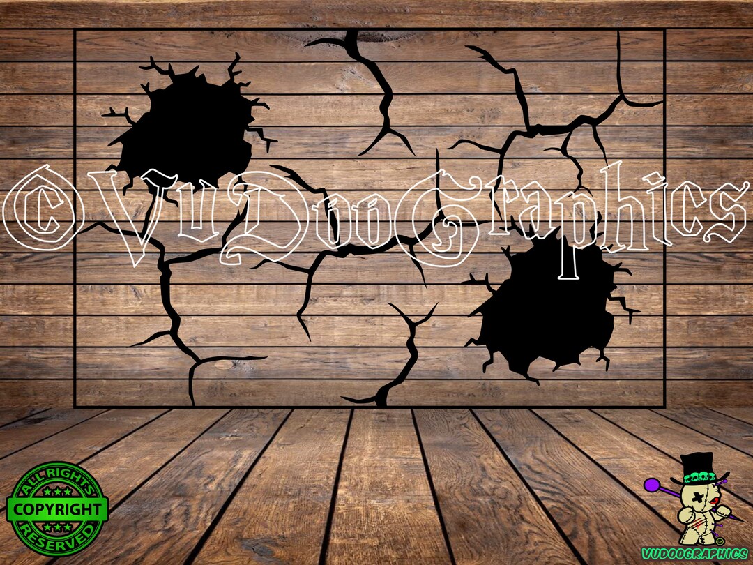Cracked Holes, Panel, SVG. Digital Cut or Print Files. 9 X 14 - Etsy