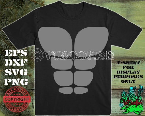 Male 6 Pack Abs Chest. SVG Digital Cut or Print files. | Etsy